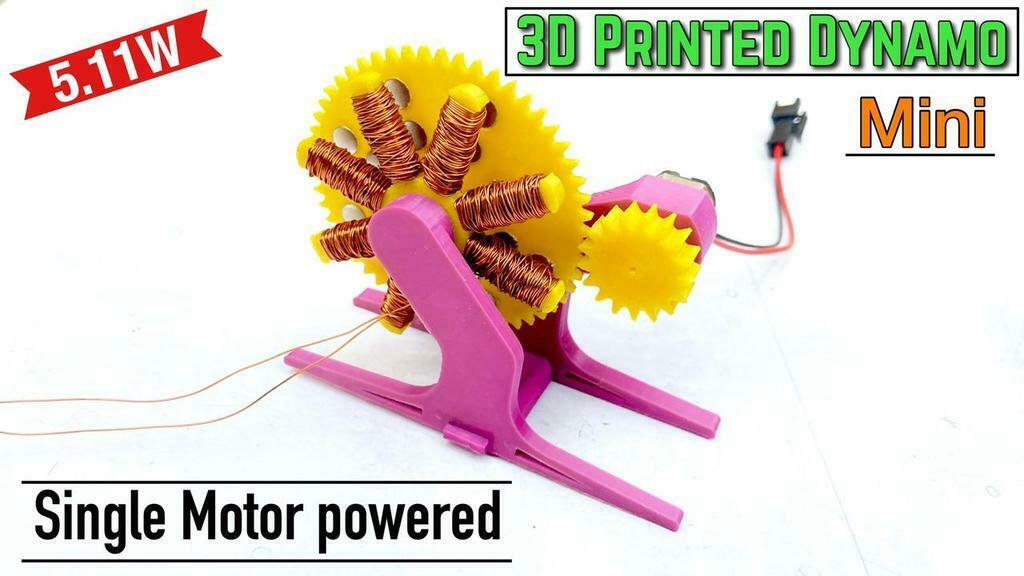 Free 3D file Dynamo using single Motor 🧑‍🔧・3D printing model to ...