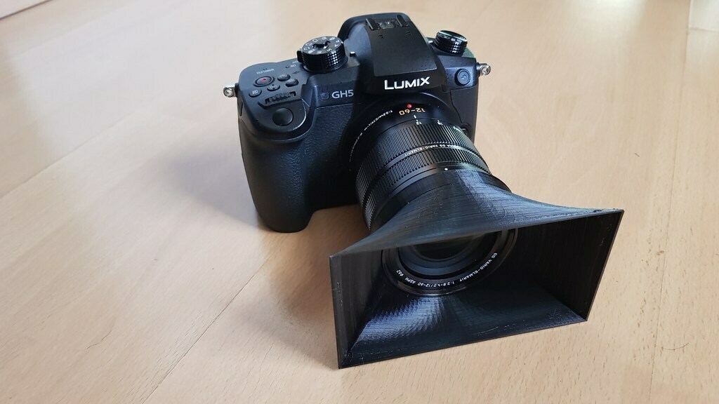 Free 3D file Lens Hood Panasonic Lumix GH5 Leica 12-60mm 📷・3D printer ...
