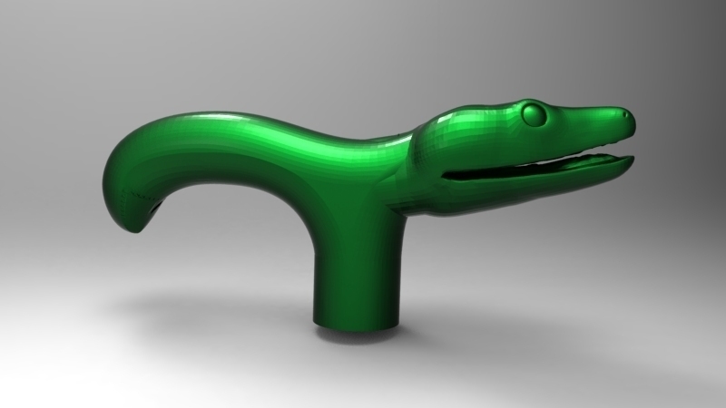 Free 3D file snakehead cane 🦯・3D printer model to download・Cults