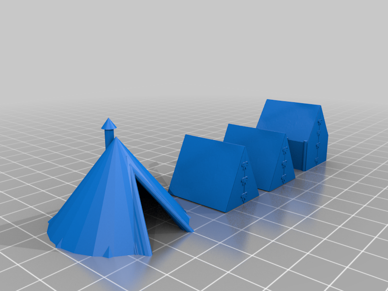 Free 3D file Canvas Tents 🖼️・3D print design to download・Cults