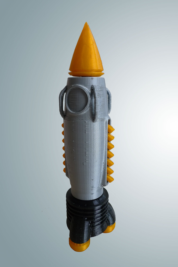 Free 3D file Retro Rocket Ship 🚀・3D printer design to download・Cults