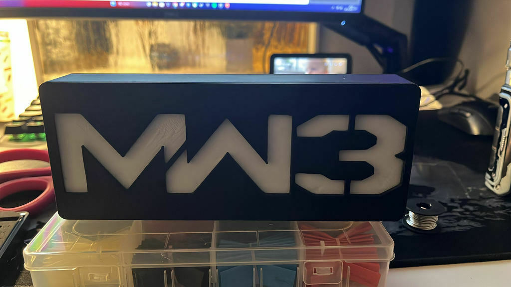 3D file LED Sign COD MW3 🧑‍🔧・3D printable design to download・Cults