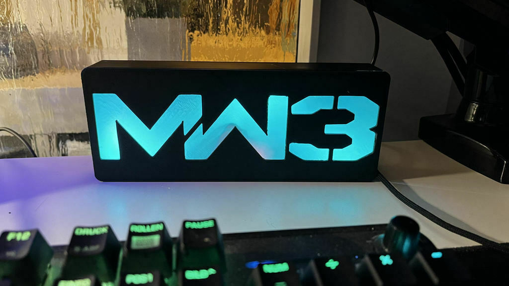 3D file LED Sign COD MW3 🧑‍🔧・3D printable design to download・Cults