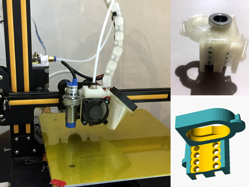 Free 3D file E3D v6 hotend mount for Creality CR7, CR8, CR10. Modular ...