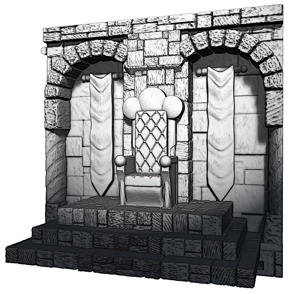 Fichier 3D gratuit Décor en profondeur : Trône 🎲・Idée pour impression ...