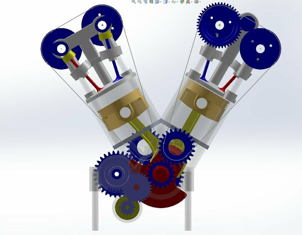 Free 3D file V2 Sports Motorbike Engine 💭・Design to download and 3D ...