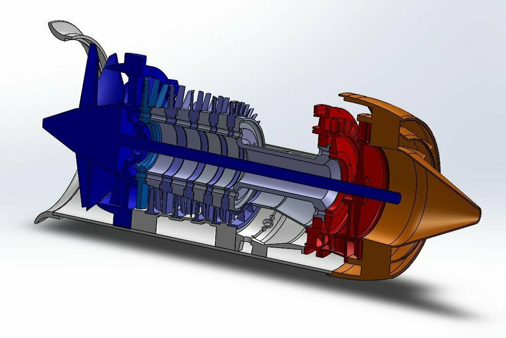 Archivo 3D gratis Motor turbofan de bajo bypass 💭・Modelo imprimible en ...
