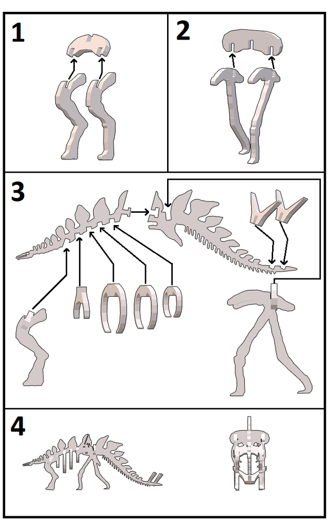 Free 3D file Stegosaurus Kit Card 🦖・3D print object to download・Cults