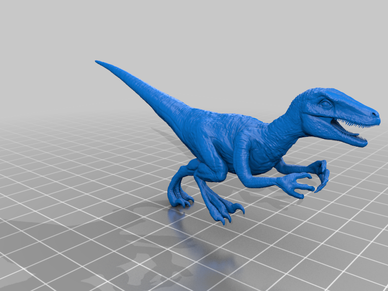 Fichier 3D gratuit Velociraptor Bleu avec Base 🦖・Design pour imprimante ...