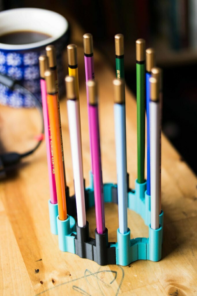 Free 3D file Pen Holder Modular Puzzle Style 🖊️・3D printer design to ...