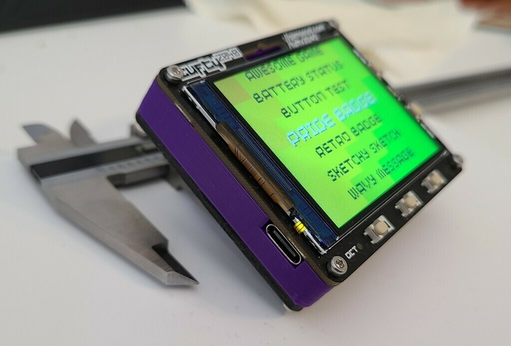 Free STL file Pimoroni Tufty 2040 Badge Spacer & Blackplate 📛・3D ...