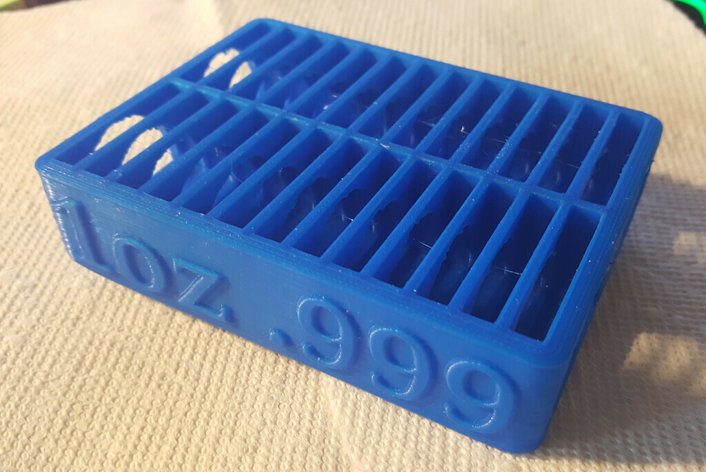 Free 3D file 1oz Silver Bar Holder with Space for Air-Tite Casing 🛰・3D ...