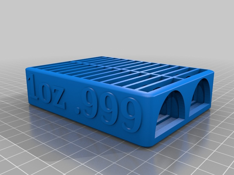 Free 3D file 1oz Silver Bar Holder with Space for Air-Tite Casing 🛰・3D ...