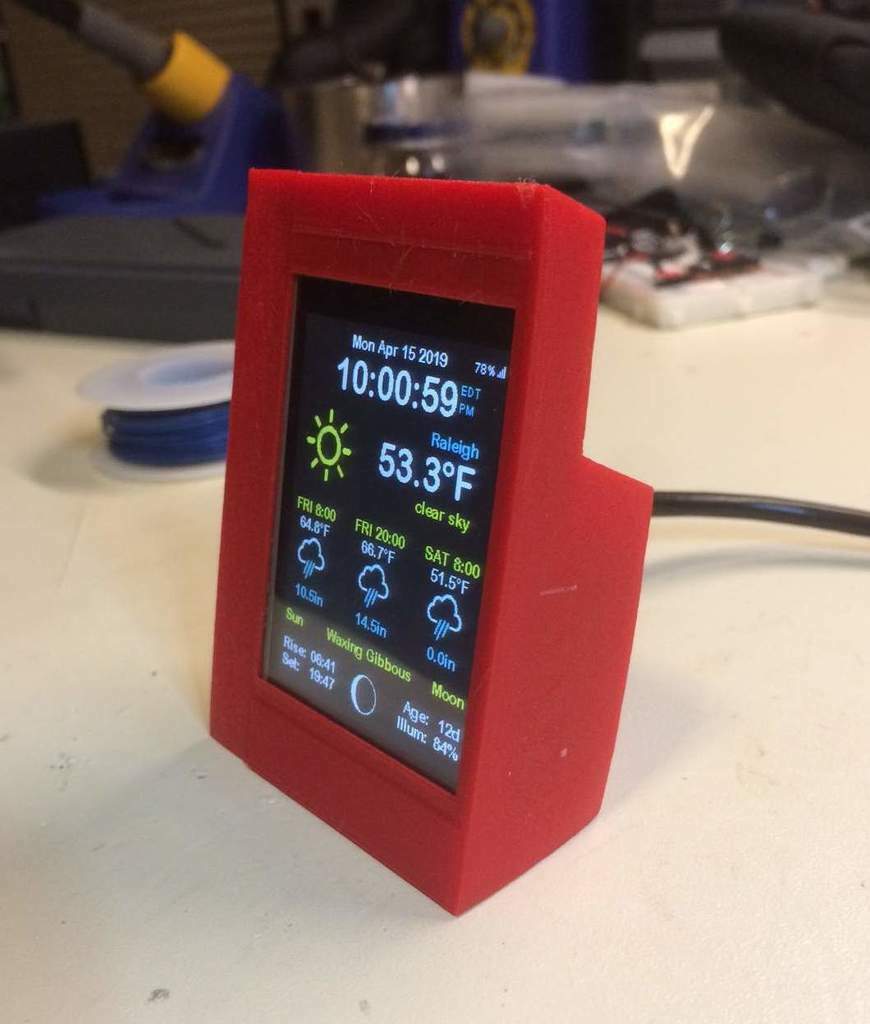 Free 3D file Case for Wemos D1 Mini v3 with 2.4" TFT Shield 🛡️・Template ...