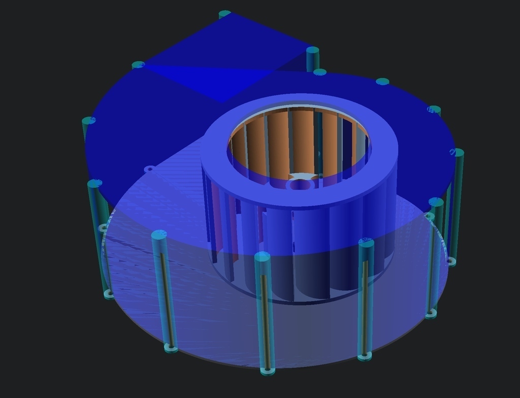 STL file Tangential/Radial fan, Gebläse, full parametric ⚙️・3D printing ...