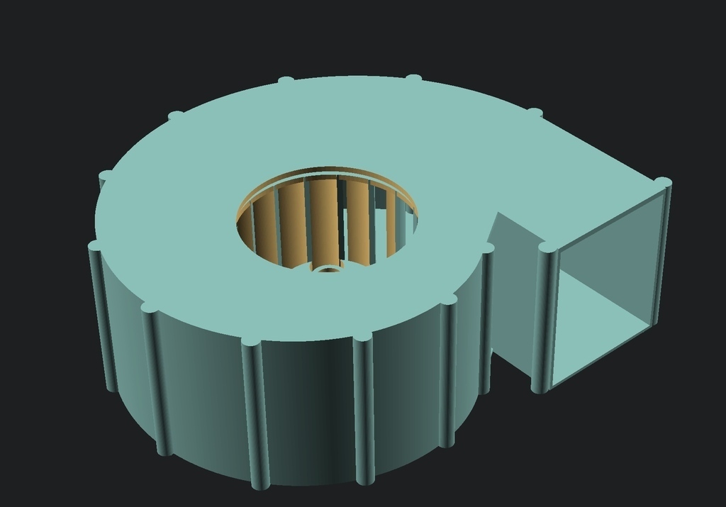 STL file Tangential/Radial fan, Gebläse, full parametric ⚙️・3D printing ...