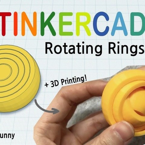 Download free STL file Rotating Rings with Tinkercad • 3D printing template ・ Cults