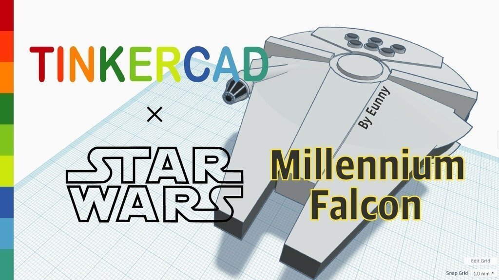 Download free STL file Simple Millennium Falcon with Tinkercad • 3D ...