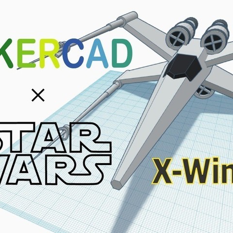 Download free STL file Simple X-wing with Tinkercad • 3D print design ...