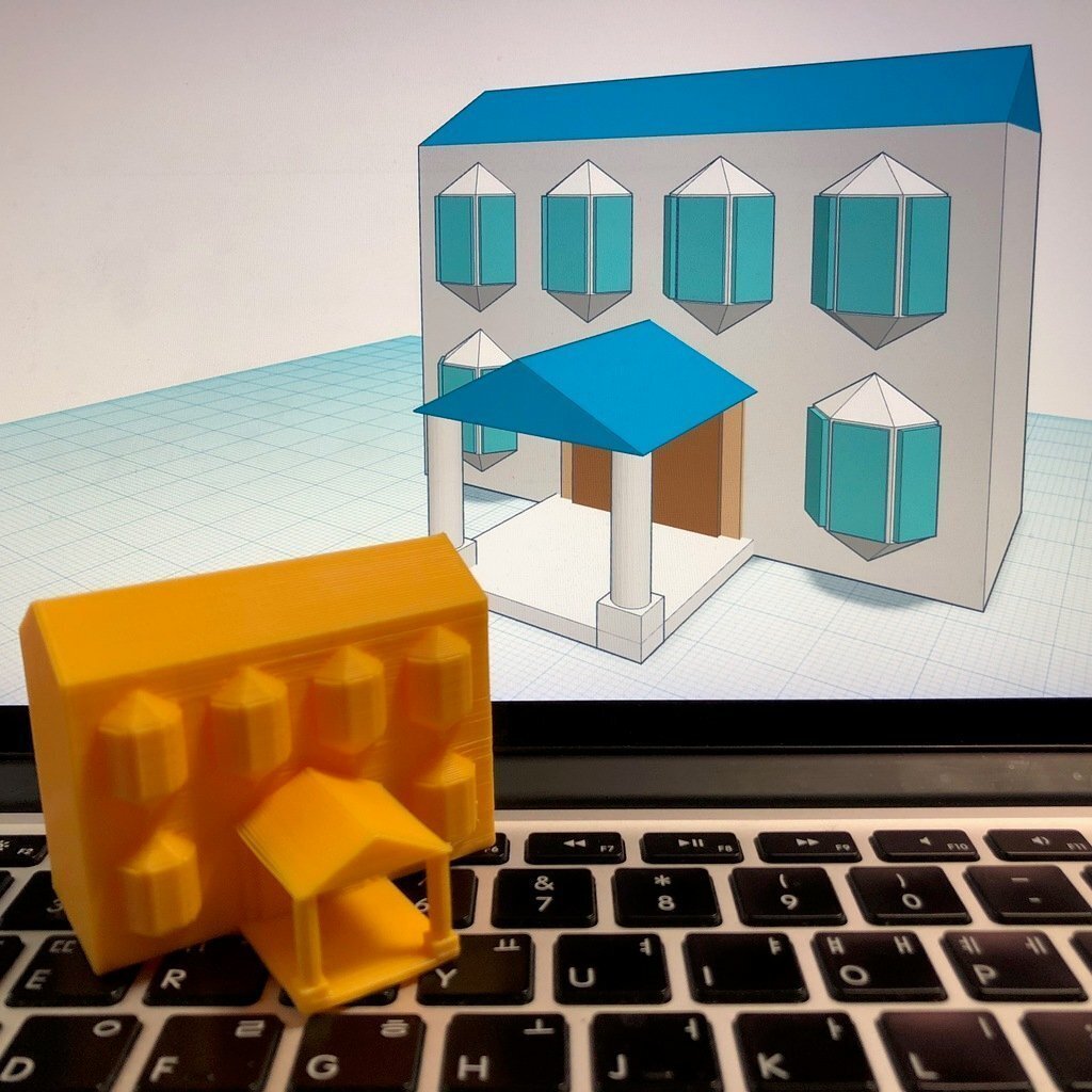 Télécharger fichier STL gratuit Maison 4_ Niveau 2 avec Tinkercad ...