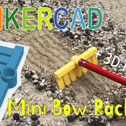 Download free 3D printing models Mini Bow Rack with Pencil Toy ...