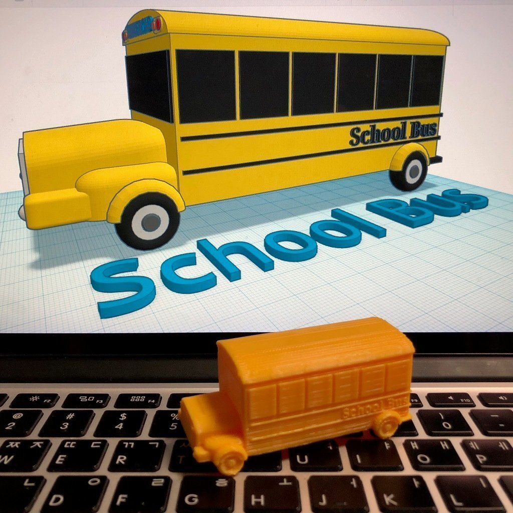Free STL file School bus with Tinkercad 🏫・3D printer model to download ...