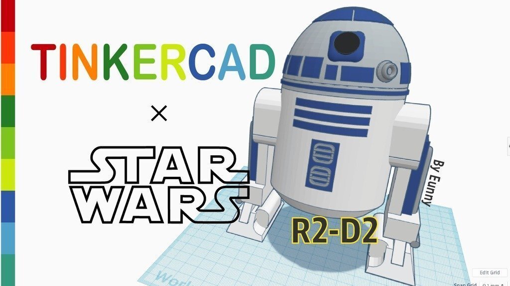 Free STL file Simple R2D2 with Tinkercad 🤖・3D printable model to ...