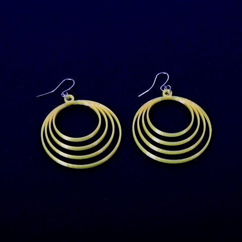 Download free 3D print files 4-ring earrings ・ Cults