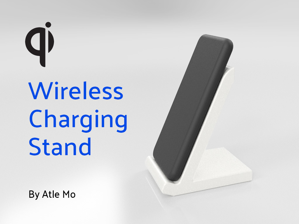 Free 3D file Wireless Charging Stand (Qi) 📱・3D printing design to ...
