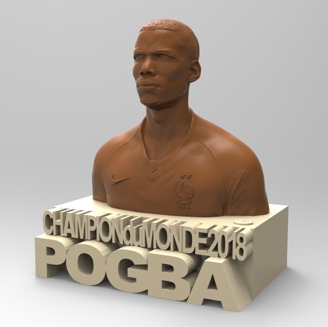 STL file PAUL POGBA 🏈・3D printable design to download・Cults