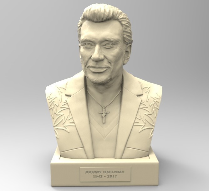 Fichier STL JOHNNY HALLYDAY 👾・Plan imprimable en 3D à télécharger・Cults