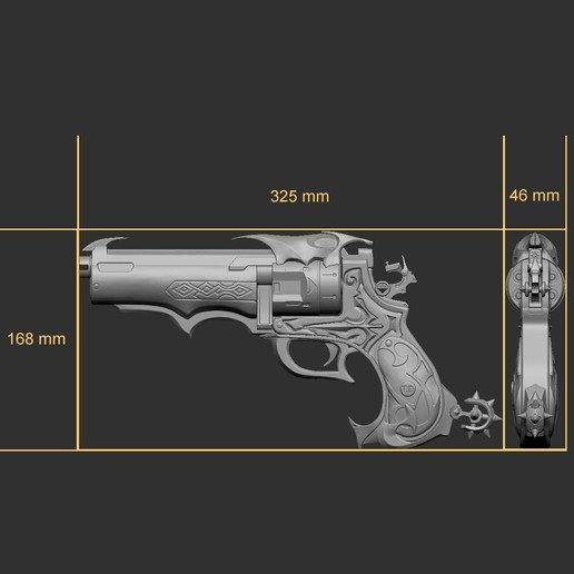 Download STL file VAN HELSING OVERWATCH REVOLVER • 3D printing design ...