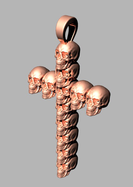 STL file Skulls Cross・Model to download and 3D print・Cults