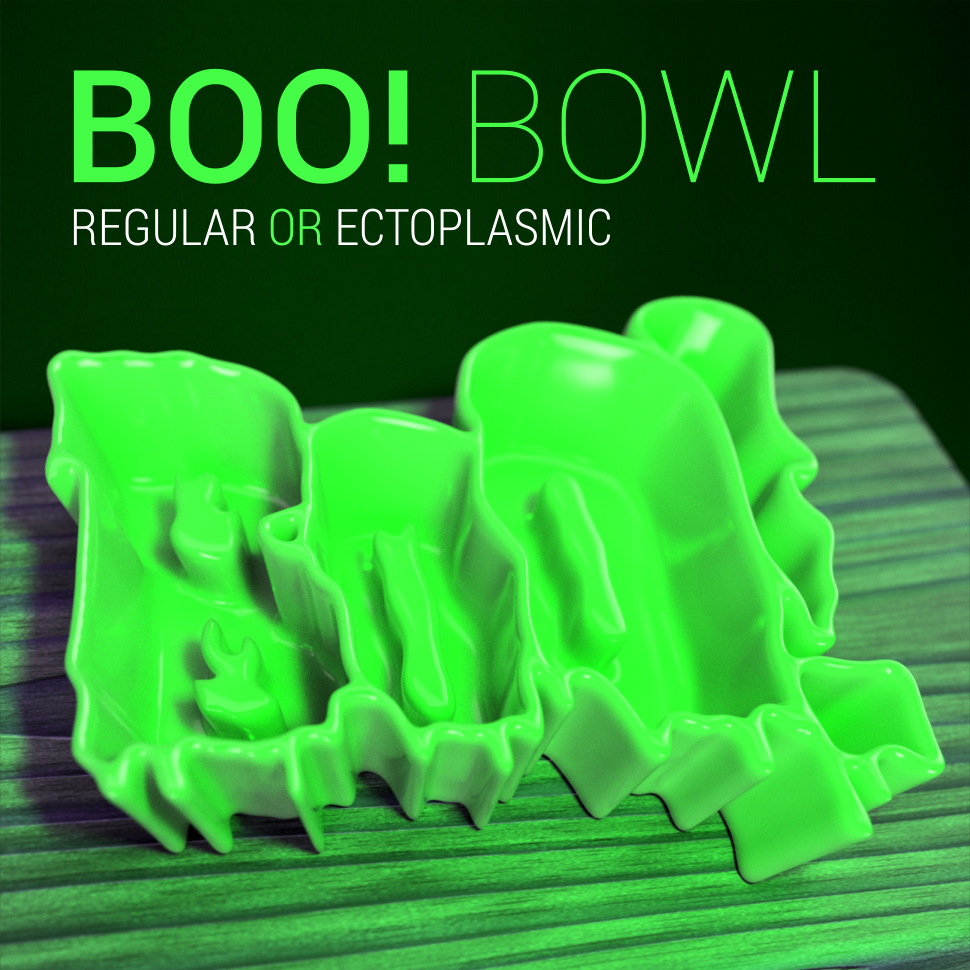 Free STL file Halloween BOO! bowl・3D printing template to download・Cults