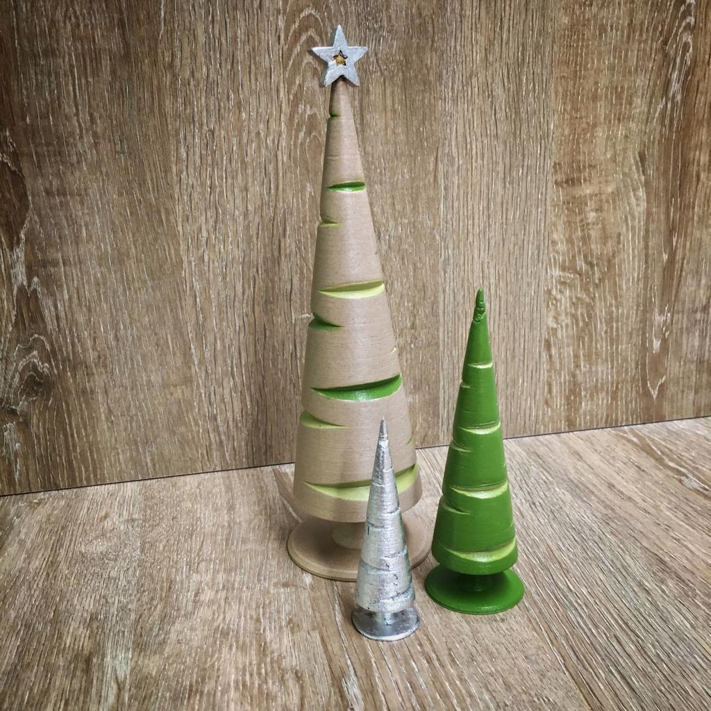 Free STL file Eccentric Turned Christmas Trees・3D printer model to ...