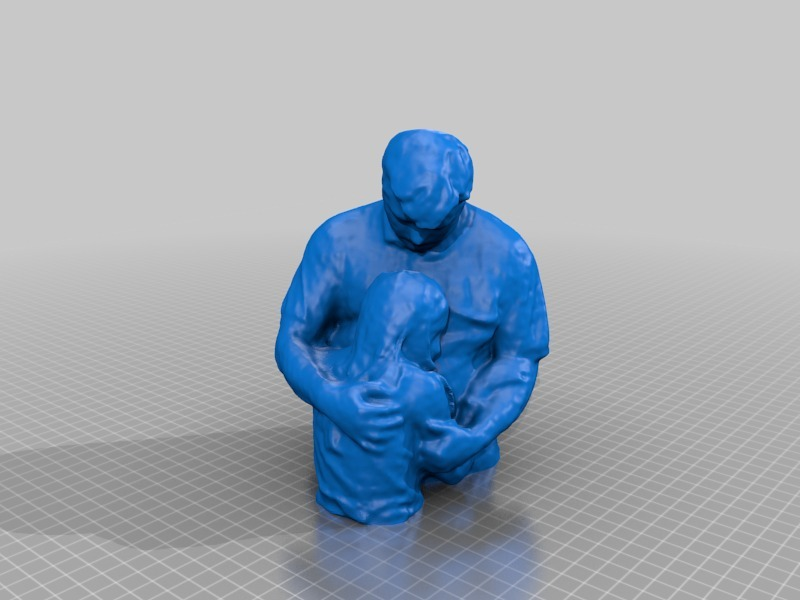 Free 3D file Father Daughter Hug・3D printing design to download・Cults