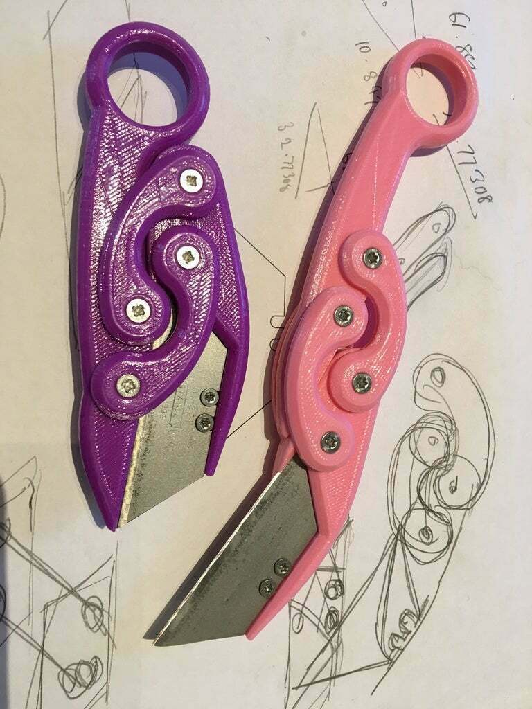 Free STL file Retractable 'Cat Claw' Box Cutter 🐱・3D printable model to ...