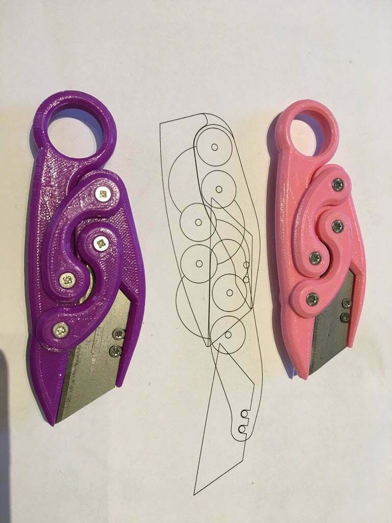 Free STL file Retractable 'Cat Claw' Box Cutter 🐱・3D printable model to ...