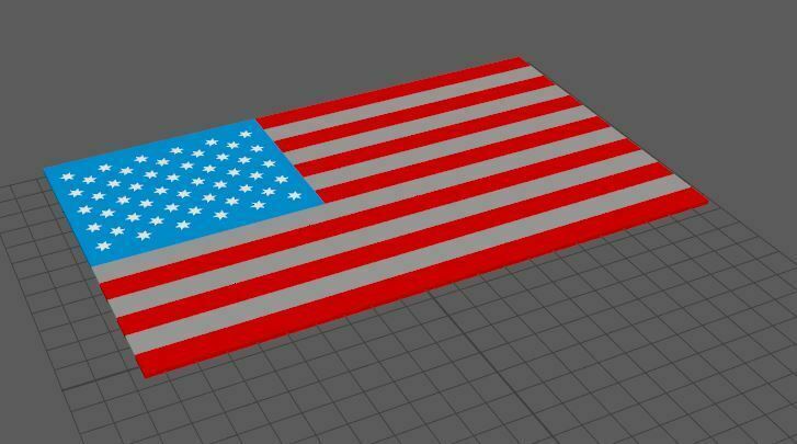 Free 3D file American Flag for multicolor printers・3D printing design ...