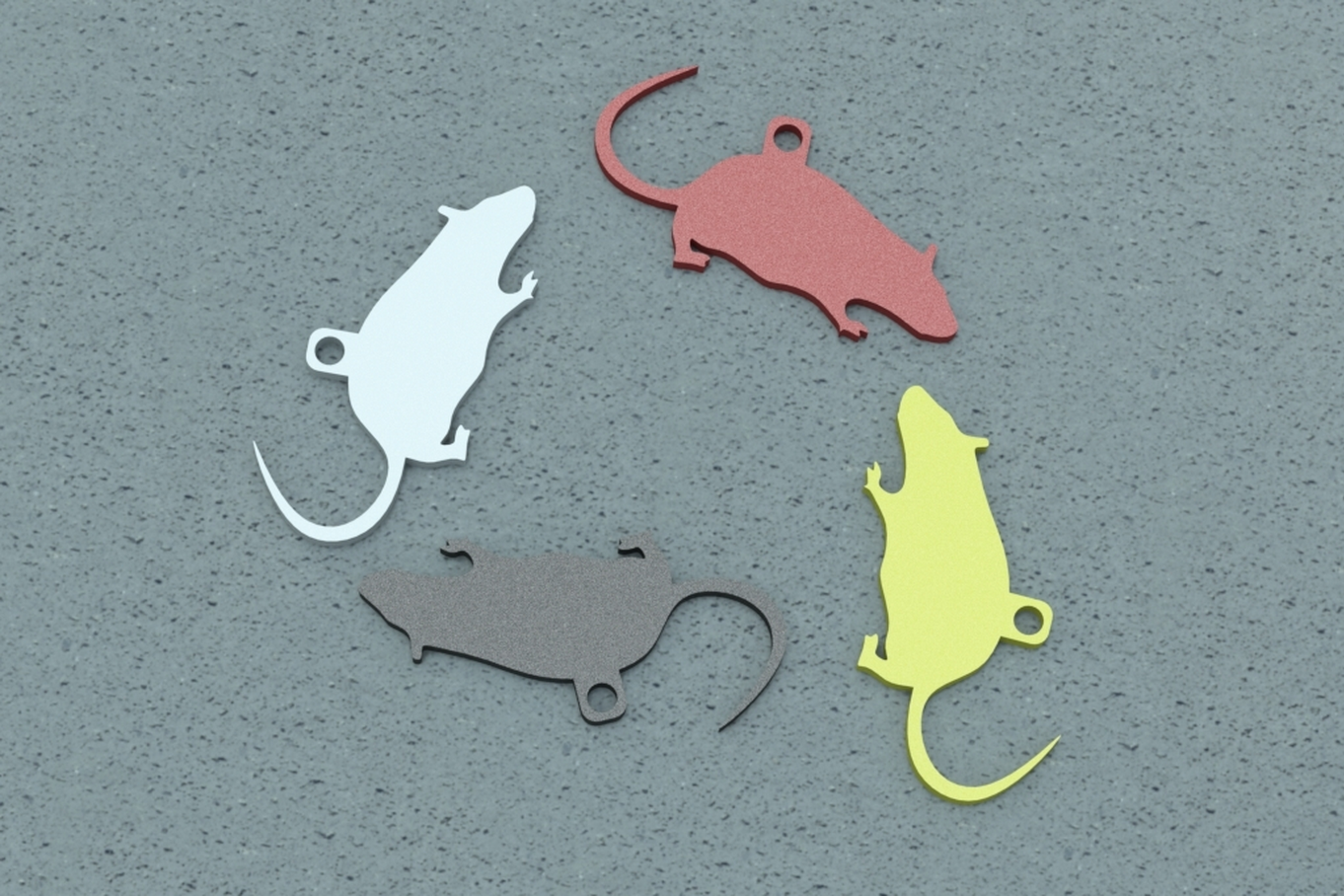 Free STL file Cute Rat Keychain・Object to download and to 3D print・Cults