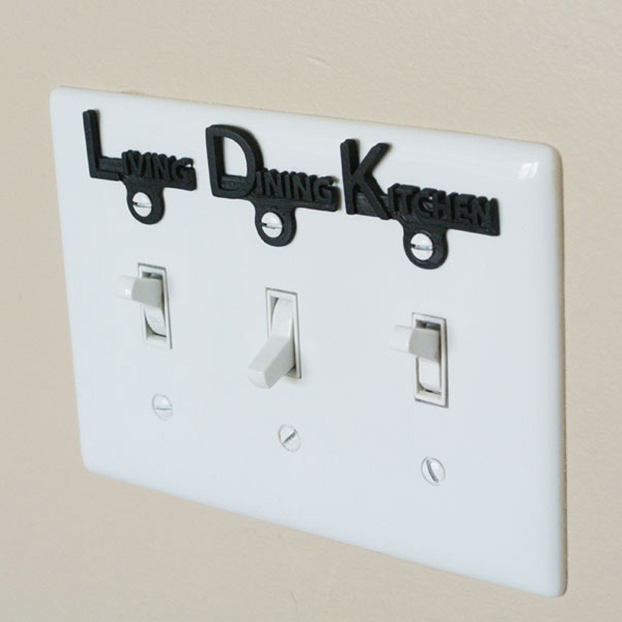 Free STL file Tag for switch plate #1・Model to download and 3D print・Cults