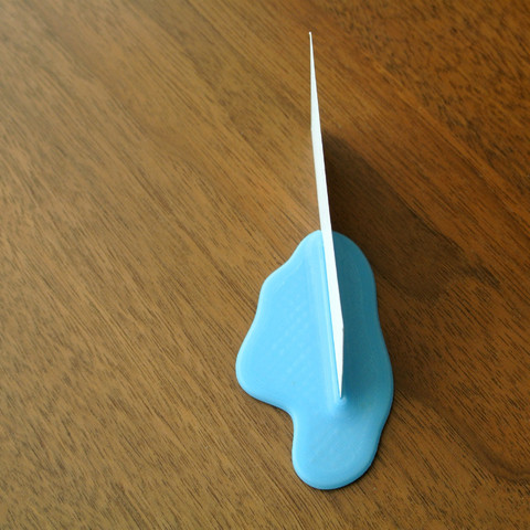 Download free 3D printer templates Puddle shaped card stand ・ Cults