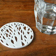 Download free STL file Tree silhouette coaster • 3D printer template ...