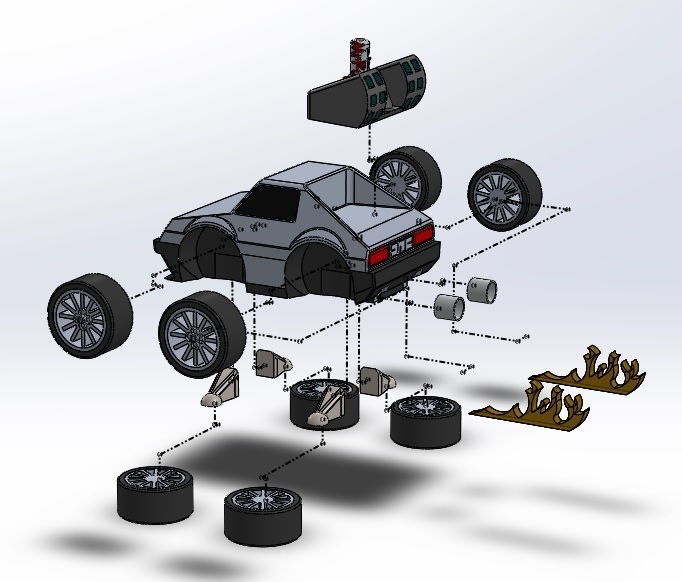 Download STL file Delorean diorama • 3D print object ・ Cults