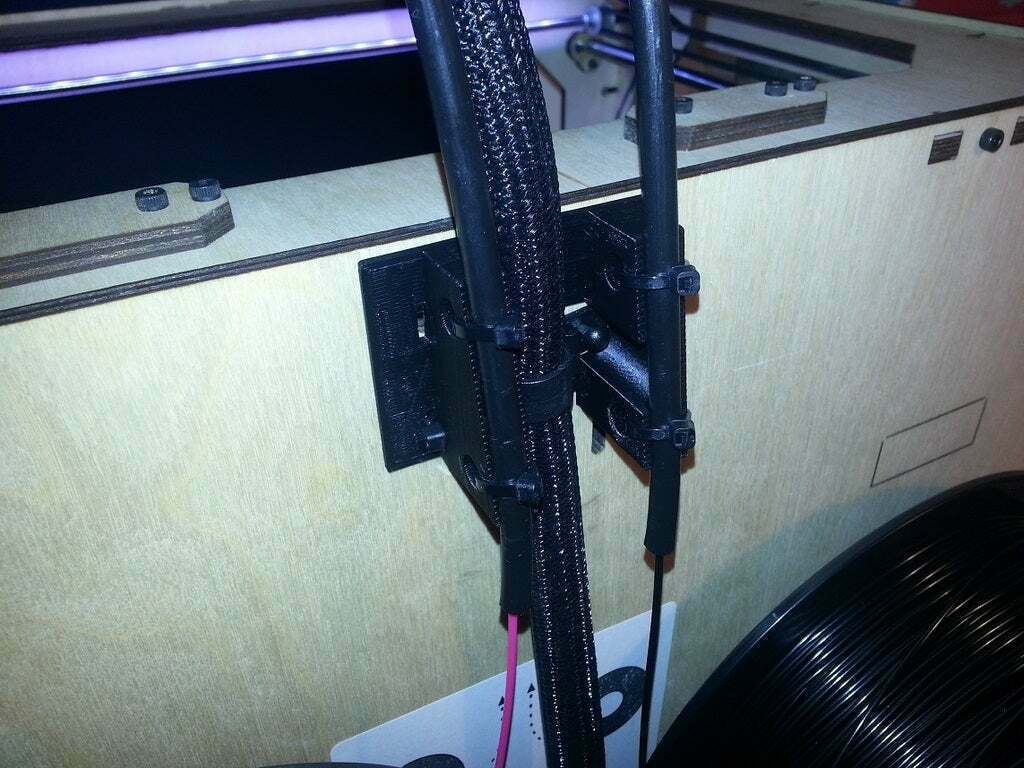 Free STL file Replicator filament tube support bracket・3D print design ...
