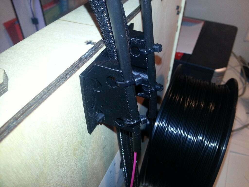 Free STL file Replicator filament tube support bracket・3D print design ...