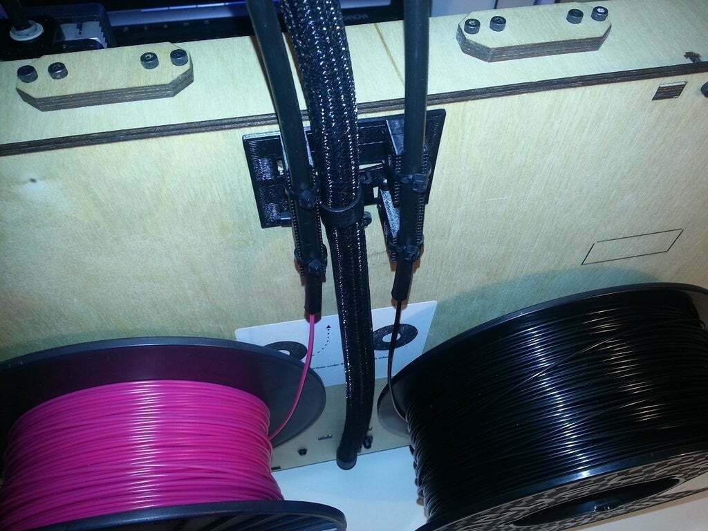 Free STL file Replicator filament tube support bracket・3D print design ...