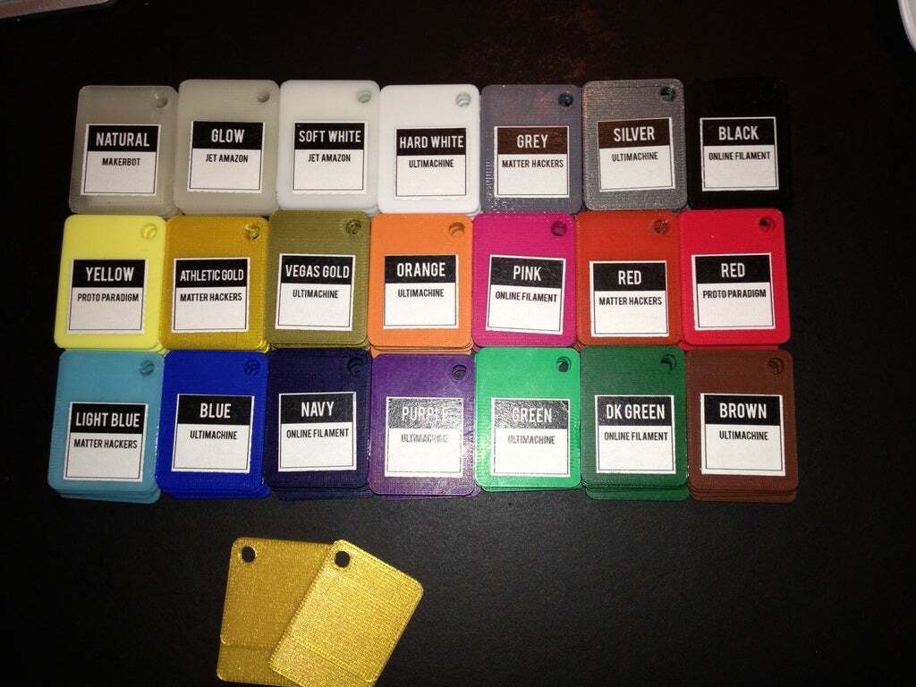 Archivo STL gratis Chip de muestra de color del filamento・Plan ...