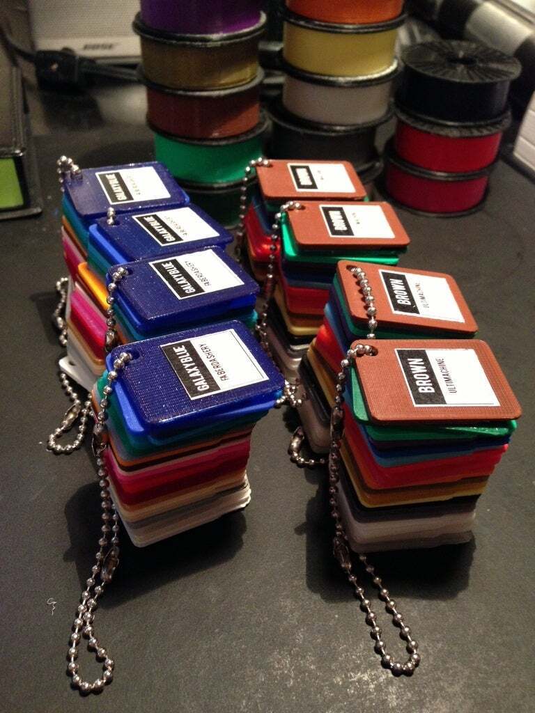 Archivo STL gratis Chip de muestra de color del filamento・Plan ...