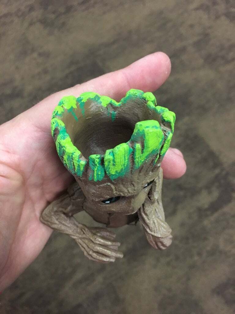 Free STL file baby groot pot (remix remix)・Model to download and 3D ...